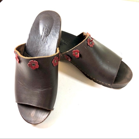 J. Crew | Shoes | Women J Crew Made In Italy Open Toe Clogs Sz 7 | Poshmark
